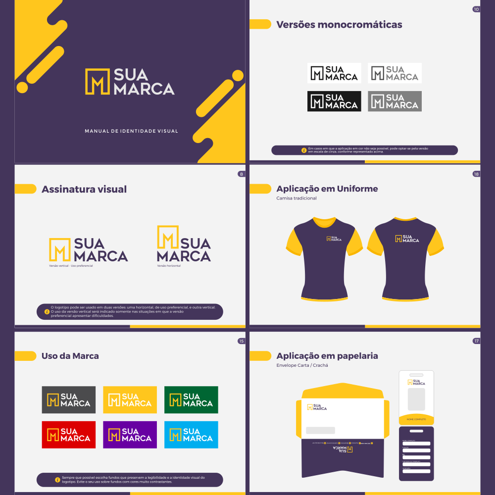Modelo Manual de Marca Profissional - Identidade Visual